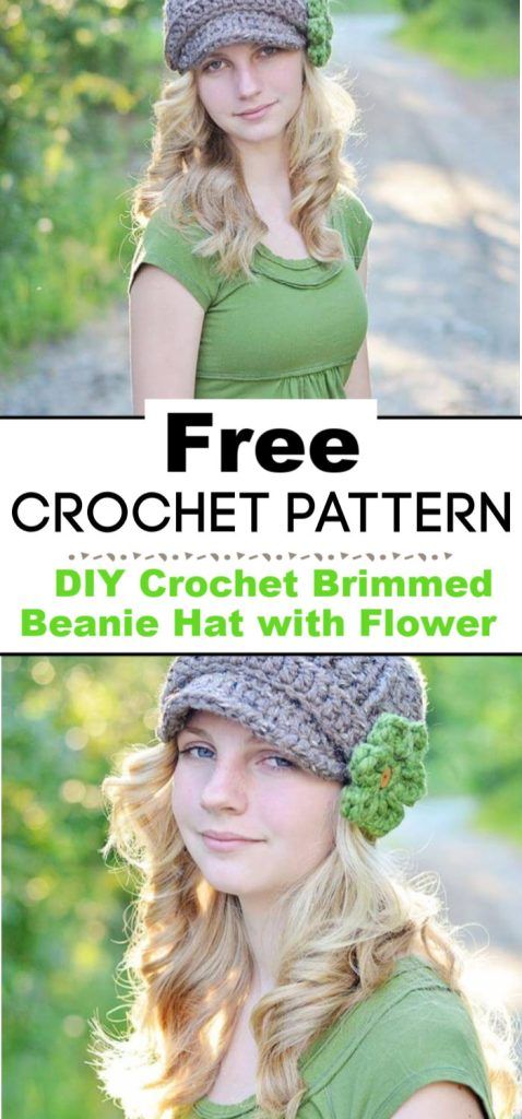 11 Super DIY Crochet Brimmed Beanie Hat Design - Crochet with Patterns