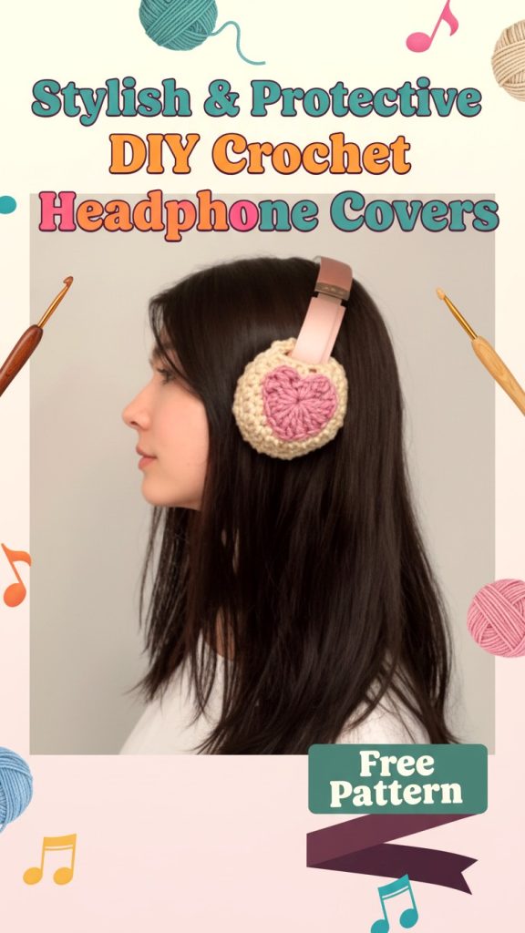 9 Free Crochet Headphone Cover Pattern – Easy & Cute Yarn Protector ...